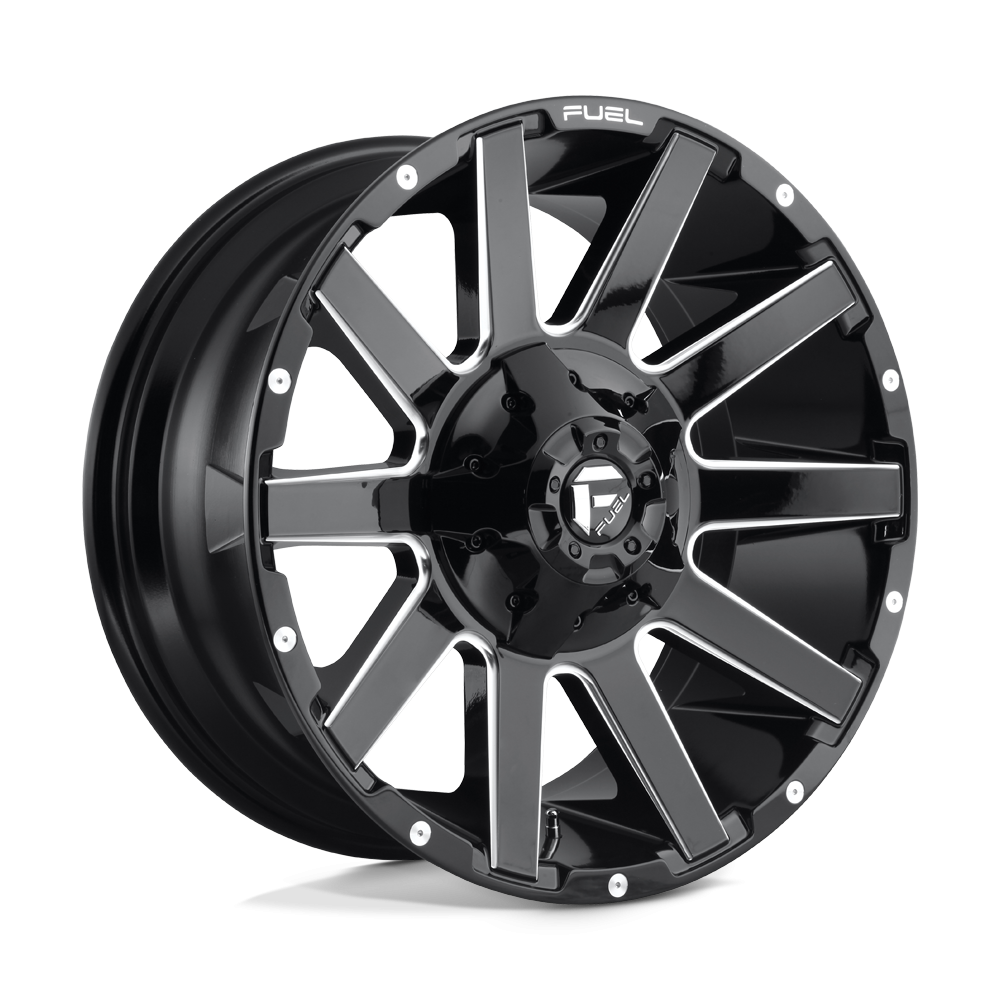 FUEL D615 CONTRA Gloss Black Milled 20X9 8X165.1 (BS 5.79) CB 125.10 ...