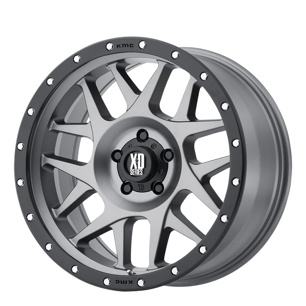 KMC XD XD127 BULLY Matte Gray Black Ring 17X9 5X127 (BS 4.53) CB 78.10 - 5x127 New Trucks ...