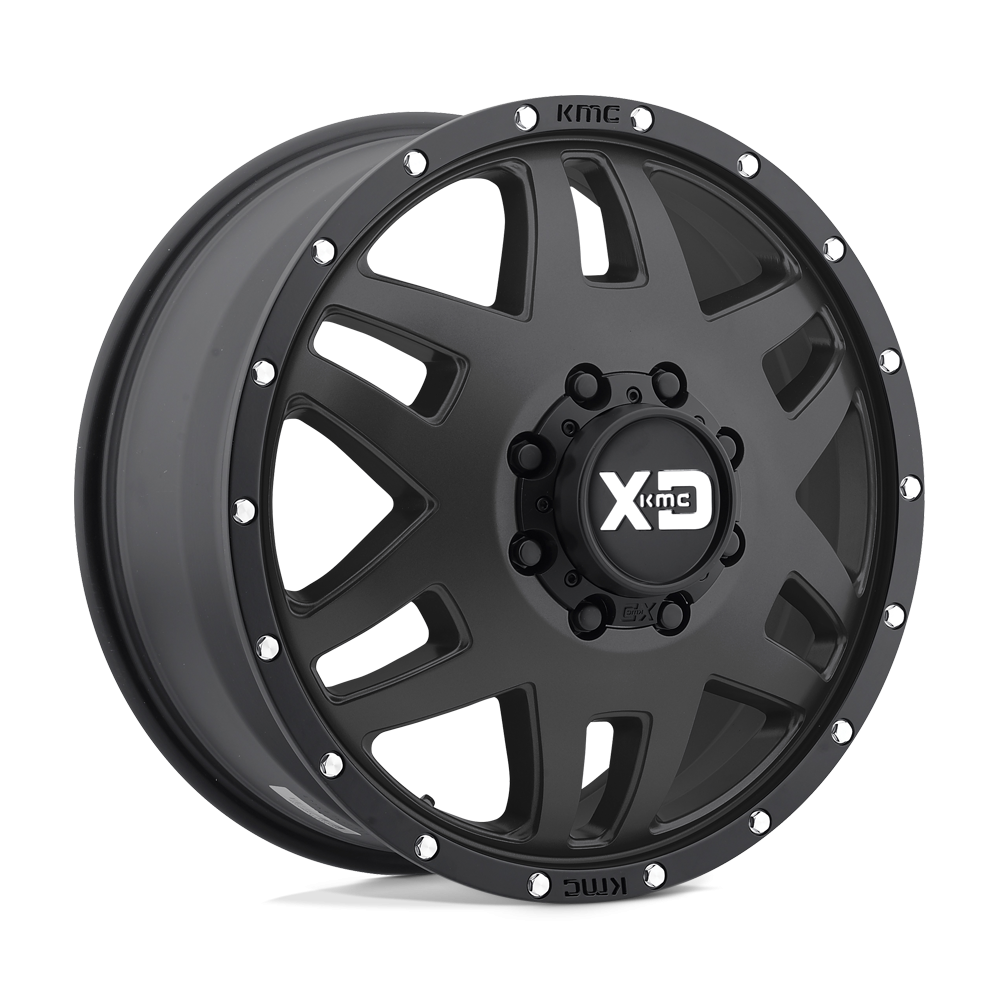 KMC XD XD130 MACHETE DUALLY Satin Black w/ Reinforcing Ring 20X8.25 ...