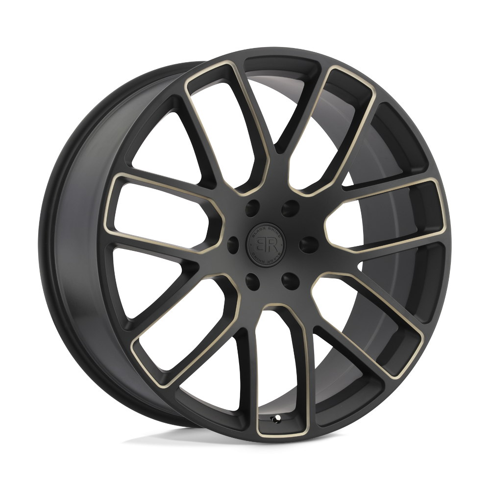 BLACK RHINO KUNENE Matte Black w/ Dark Tint Milled Spokes 22X9.5 5X139 ...