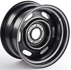 AMERICAN STEEL WHEEL CHRYSLER POLICE Black Primer 6x15 , ET=0, 5x114.3 ...