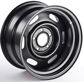 AMERICAN STEEL WHEEL CHRYSLER POLICE Black Primer 6x15 , ET=0, 5x114.3 ...