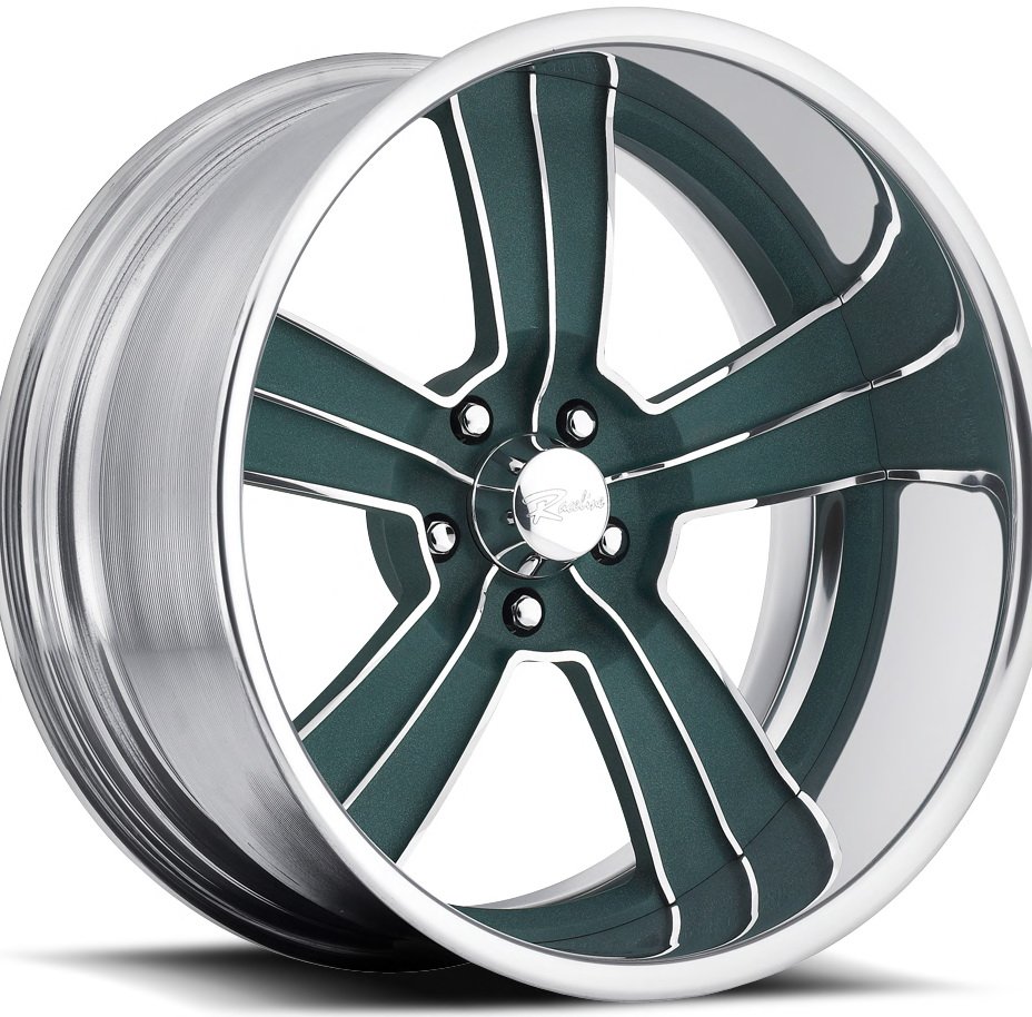 RACELINE HOOLIGAN Two Piece Billet Wheel 7x17 , ET=0, 5x127 - 5x127 Big ...